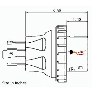 AC WORKS Generator to Transfer Switch 50Amp Inlet Box Adapter (L14-30 30Amp 4-Prong to CS6364 Compact)