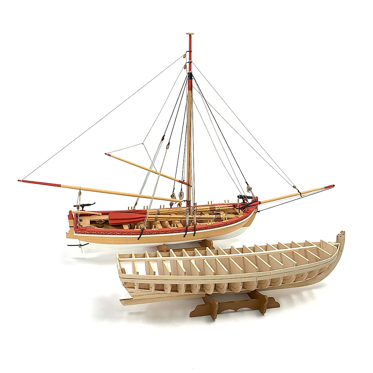Model Shipways MS1460 18th Century Armed Longboat 1:24 Scale - Laser Cut Wood, Metal & Photo-Etched Brass Kit