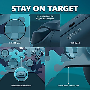 Xbox Special Edition Wireless Gaming Controller – Mineral Camo – Xbox Series X|S, Xbox One, Windows PC, Android, and iOS