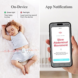 Sense-U Pro Baby Movement Monitor with Arousal Vibration, Movement/Rollover/Overheating Alerts, Audible & App Notifications, Easy Clip-On Design, Smart Sleep Monitor, FSA/HSA Eligible