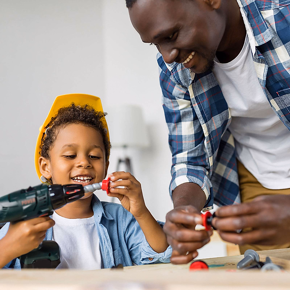 35PCS Kids Tool Set, Including Electronic Cordless Drill, Pretend Play Toy Tool Accessories and a Sturdy Tool Bag