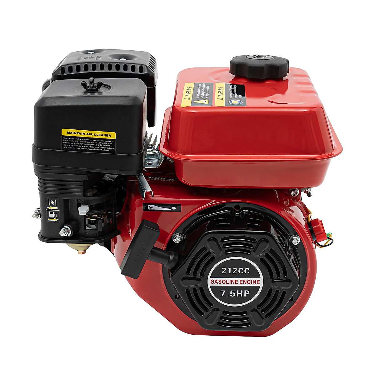 TBVECHI 4 Stroke 7.5 HP 212CC Gasoline Outboard Motor with Bracket Single Cylinder Boat Engine for 9.84-19.69Ft Fishing Boat