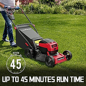 PowerSmart 40V MAX 17" Cordless Lawn Mower, 3-in-1 Brushless Push Lawn Mower with 4.0Ah Battery & Charger (DB2317)