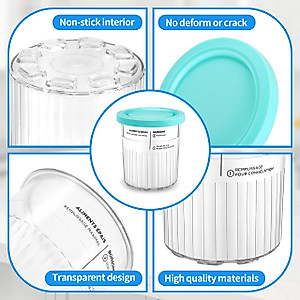 Mellonari Creami Pints for Ninja with Lids, 4 Packs, 24 oz Compatible with NC-500 & NC501, Pink-Yellow-Blue-Green, MNJ-796