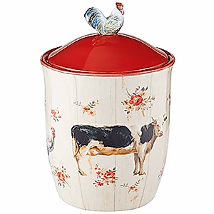 Certified International Farmhouse 3 pc. Canister Set Servware, Serving Acessories, Multicolred