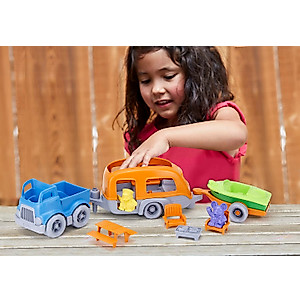 Green Toys RV Camper Set & Boats Built for Speed Storybook