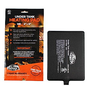 Pangea Reptile Heat Mat (Medium, 6x8, 10-20 gal), Black (UTH6x8)