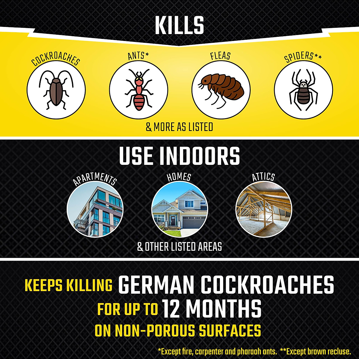 Black Flag 11079 HG-11079 6 Count Indoor Fogger, Pack of 4, Clear