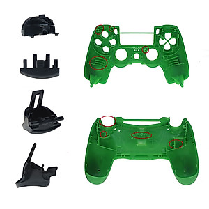 WPS Matte Controller Case Collection Full Housing Shell + Full Buttons for PS4 Playstation Slim Pro (JDM-040) Controller (Purple)