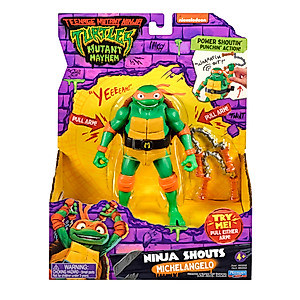 Teenage Mutant Ninja Turtles: Mutant Mayhem 5.5” Michelangelo Deluxe Ninja Shouts Figure by Playmates Toys