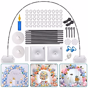 Anbeser Balloon Arch Kit - 9FT Tall &10FT Wide Adjustable Balloon Arch Stand with Water Bases for Baby Shower, Wedding, Birthday, Graduation, Kids Party Decorations