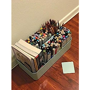 Enjoy Organizer -Large Portable Caddy, DIY Dividers, 8 Compartments, Office Supplies Organizer, Simple, Portable Basket with Handle Storage Organizer Modern,Endless Multi Use -Made in USA