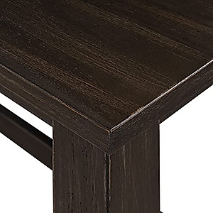 Rhomtree 45" Counter Height Rectangle Rustic Dining Table/Mid Century Modern Kitchen Table for Kitchen, Dining Room (Espresso)