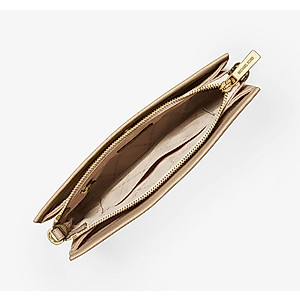 MICHAEL Michael Kors Jet Set Large Pebbled Leather Crossbody Bag - Bisque