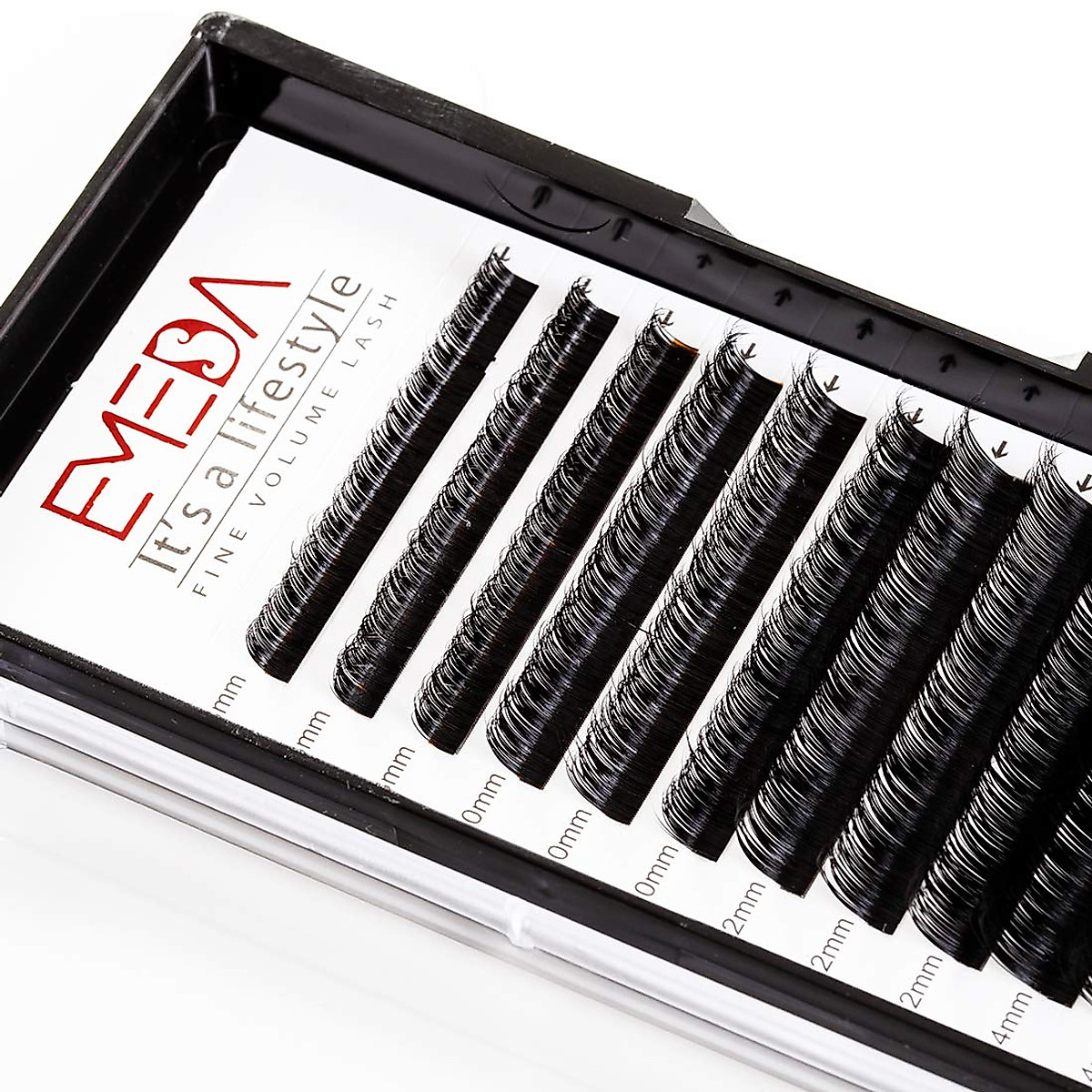 EMEDA Real Mink Eyelash Extensions Mink Lash Extension C Curl Mixed Tray 9-15mm Single Size Tray Soft Siberian Mink Individual Eye Lashes Strips Professional Set (C Curl 9-15mm)