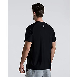 Men's Cooling Ice Silk Running Shirts Quick Dry Short Sleeve Athletic Gym T-Shirts UPF 50+ Outdoor Workout Tshirts Black