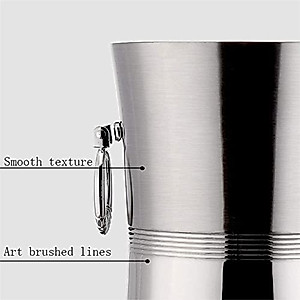 Ice Bucket Champagne Bucket Wine Bucket Stainless Steel Ice Bucket Portable Hotel Drink Bucket Party Activities And Camping Tableware Ice Tub Cooler Bucket (Color : 5.4 * 7.2in, Size : A)
