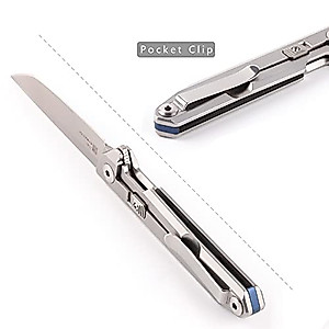 Sanrenmu 1161 EDC Pocket Folding Knife D2 Tanto Blade Survival Knife Frame Lock