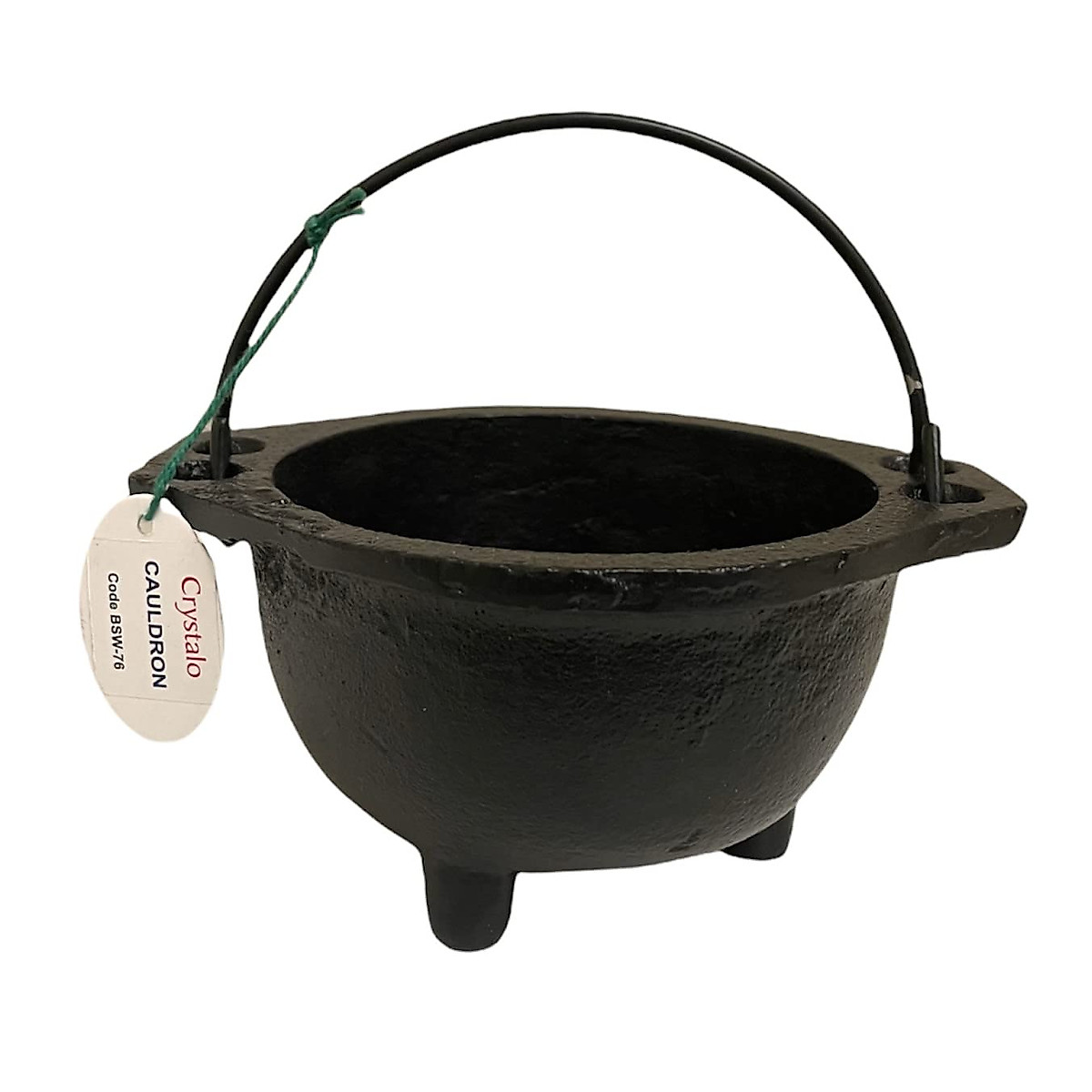 Crystalo - Cast Iron Cauldron Size- "D (5.5" D, Plain)