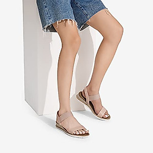 DREAM PAIRS Womens Open Toe Espadrilles Dressy Ankle Straps Wedges Sandals SDPW2310W,Nude Pink,10