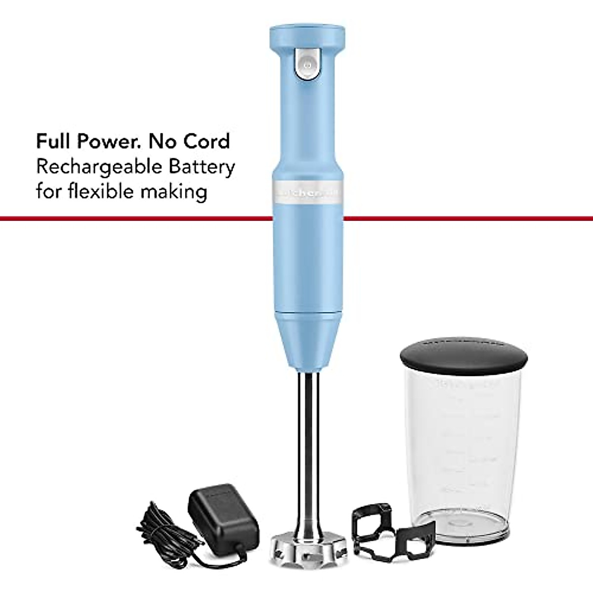 KitchenAid Cordless Variable Speed Hand Blender with Chopper and Whisk Attachment - KHBBV83