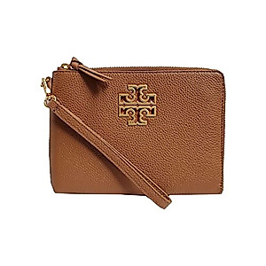 Tory Burch Wristlet Britten Large Zip Pouch (Moose)