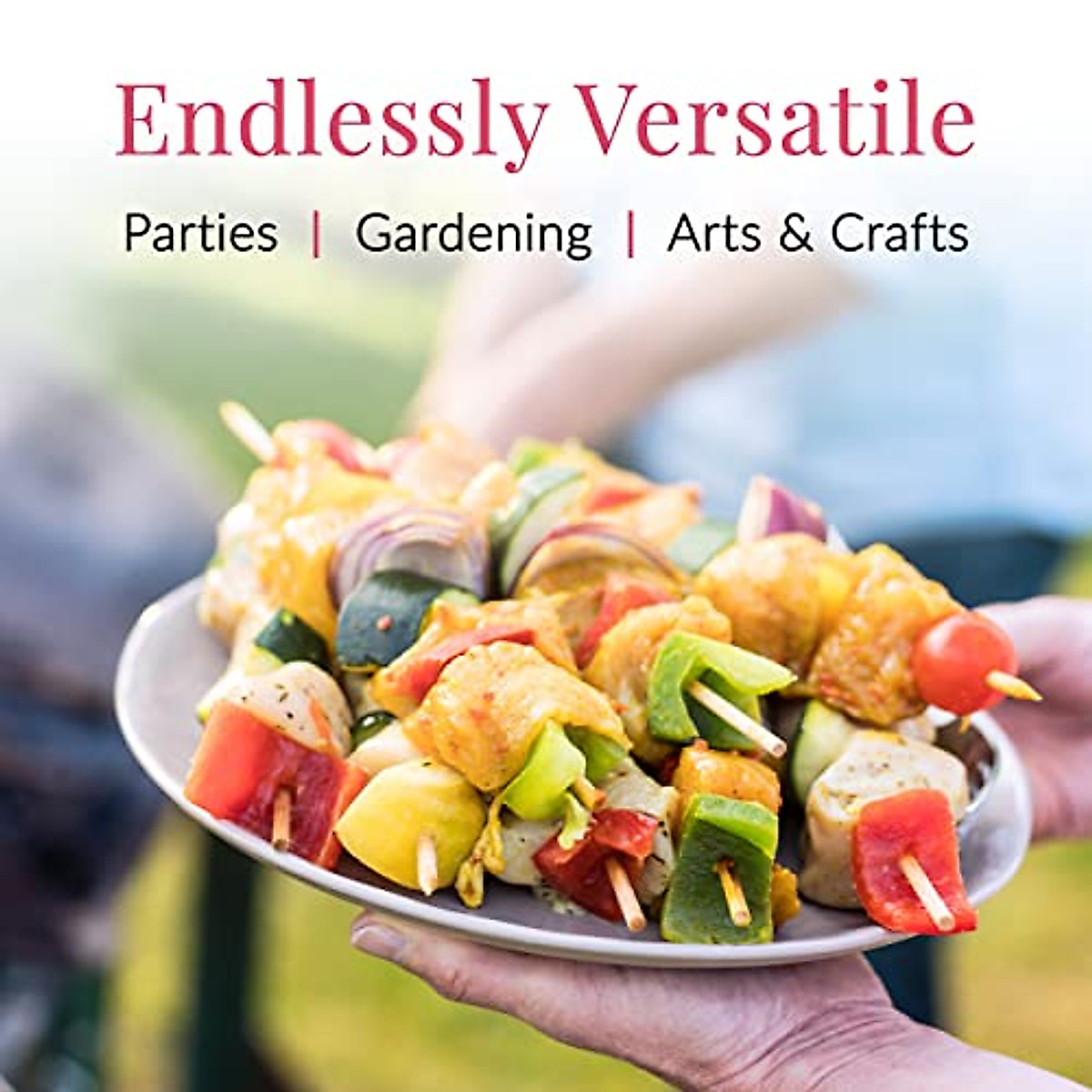 Prestee 100 Pack Bamboo Skewers for Crafts, Grilling BBQ, Kabobs, 12-Inch Brown - Wooden Skewers 12 Inch, Bamboo Skewers 12 Inch, Skewers for Kabobs, Skewer Sticks Variety Size, Wood Skewers