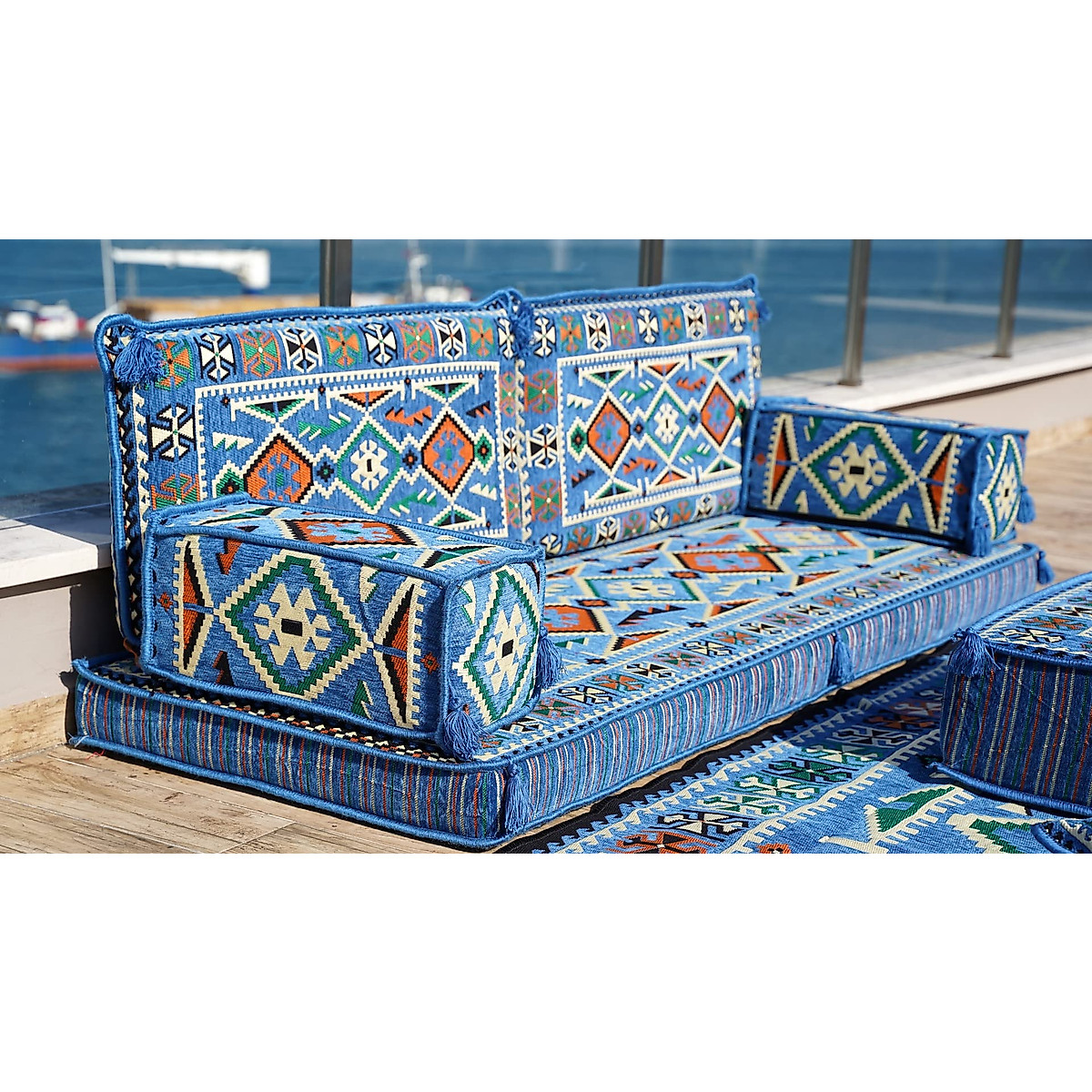 Oriental Floor Couch, Custom Sofa Cover, Arabic Furniture, Arabic Majlis, Arabic Jalsah, Loveseat, Medtitation Yoga Sofas, Sleeper Sofa, Outdoor Sofa (Sofa Full Set, 4'' Thickness (10 cm))