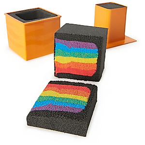 Spin Master 6061653 Kinetic Sand Sandisfactory Set with 2 lbs of Colored and Black Kinetic Sand