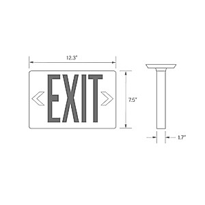 eTopLighting [2 Pack] LED Exit Sign Emergency Light, Wall or Ceiling Mount LED Exit Lighting, Battery Backup, Red Lettering, AGG2498