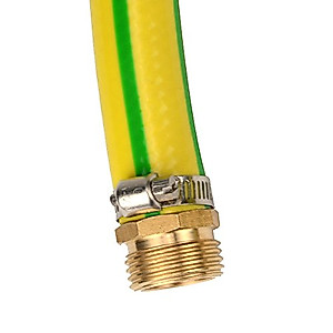 3Sets Brass 3/4" Garden Heavy Duty Hose Mender Repair End Replacement Male Female Connector with Stainless Clamp