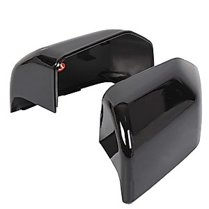 ECOTRIC Top Half Upper Driver/Passenger Side View Gloss Black Mirror Covers for 2015-2020 Ford F150 F-150 (Set of 2 Mirror Cover Replacement)