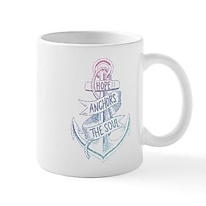 CafePress Hope Anchors The Soul Mugs Ceramic Coffee Mug, Tea Cup 11 oz