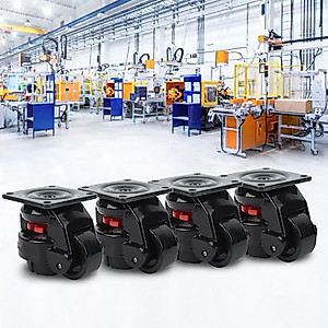 Leveling Casters,4pcs Retractable Casters 551.2lb Gd‑60fheavy Duty Leveling Feet Workbench Casters Heavy Duty Industrial Roller Wheel Leveling Caster Wheels