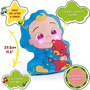 Wow! PODS Stuff CoComelon Toys JJ Musical Sleep Soother Pre-School Learning Toy That Plays 6 Bedtime Songs Plus Night Light for Toddlers, Girls and Boys Ages 2, 3, 4 and 5 Blue