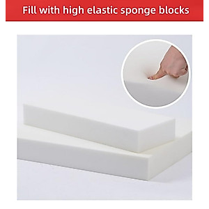 UNWAAT Outdoor Chair Cushions Set of 2,17"x 16" x 2" Comfortable and Wear-Resistant Furniture Cushions with Ties Anti Splash Water Chair Cushions for Courtyards Balconies Gardens,Etc (Red white)