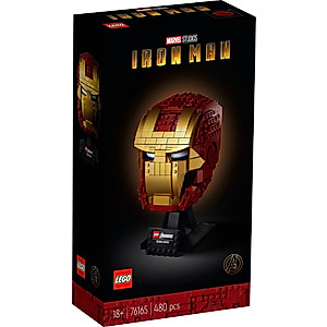 LEGO 76165 Marvel Super Heroes Iron Man Helmet, Collectible for Adults