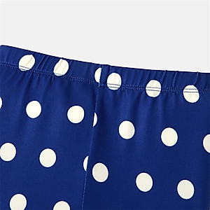 Disney Princess 2PCS Toddler Girls Outfits Ruffled Sleeves Sweatshirt and Leggings Outfit Set Deep Blue 5-6 Years