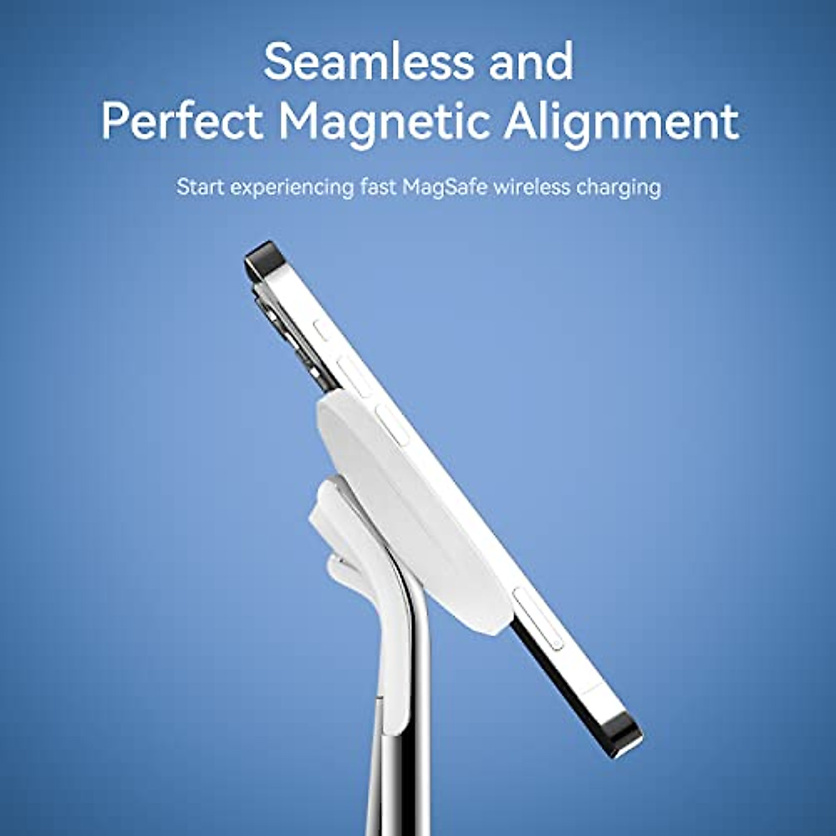 3 in 1 Wireless Charging Station for MagSafe,15W Fast Magnetic Wireless Charger with 20W PD Adapter and LED Night Light Compatible with iPhone 14/13/12 Series,Apple Watch and AirPods(White)