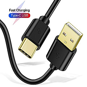 Cmple USB Type-C to USB-A 2.0 Male Charger Type C Fast Charging Cable USB Type-C to USB-A 2.0 Male Charger Type C Fast Charging Cable - 6 Feet Black