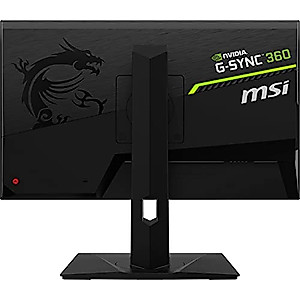 MSI Oculux NXG253R, 25" Gaming Monitor, 1920 x 1080 (FHD), Rapid IPS, 1ms, 360Hz, G-Sync, HDMI, Displayport, Tilt, Swivel, Height Adjustable, Pivot