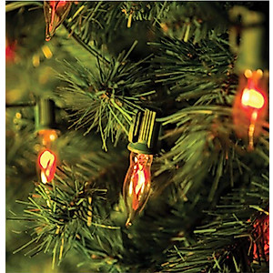 Goothy 12 Pack Christmas Flicker Flame Light Bulbs, Crystal Clear Chandelier Flickering E12 Candelabra Base Replacement Bulbs for Electric Window Candles Indoor Outdoor String Light, 1 Watt, 120 Volts