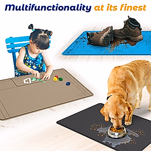 Original Under Sink Mat - Adjustable Silicone, Waterproof Vanity Mat - 28" x 19" or Smaller