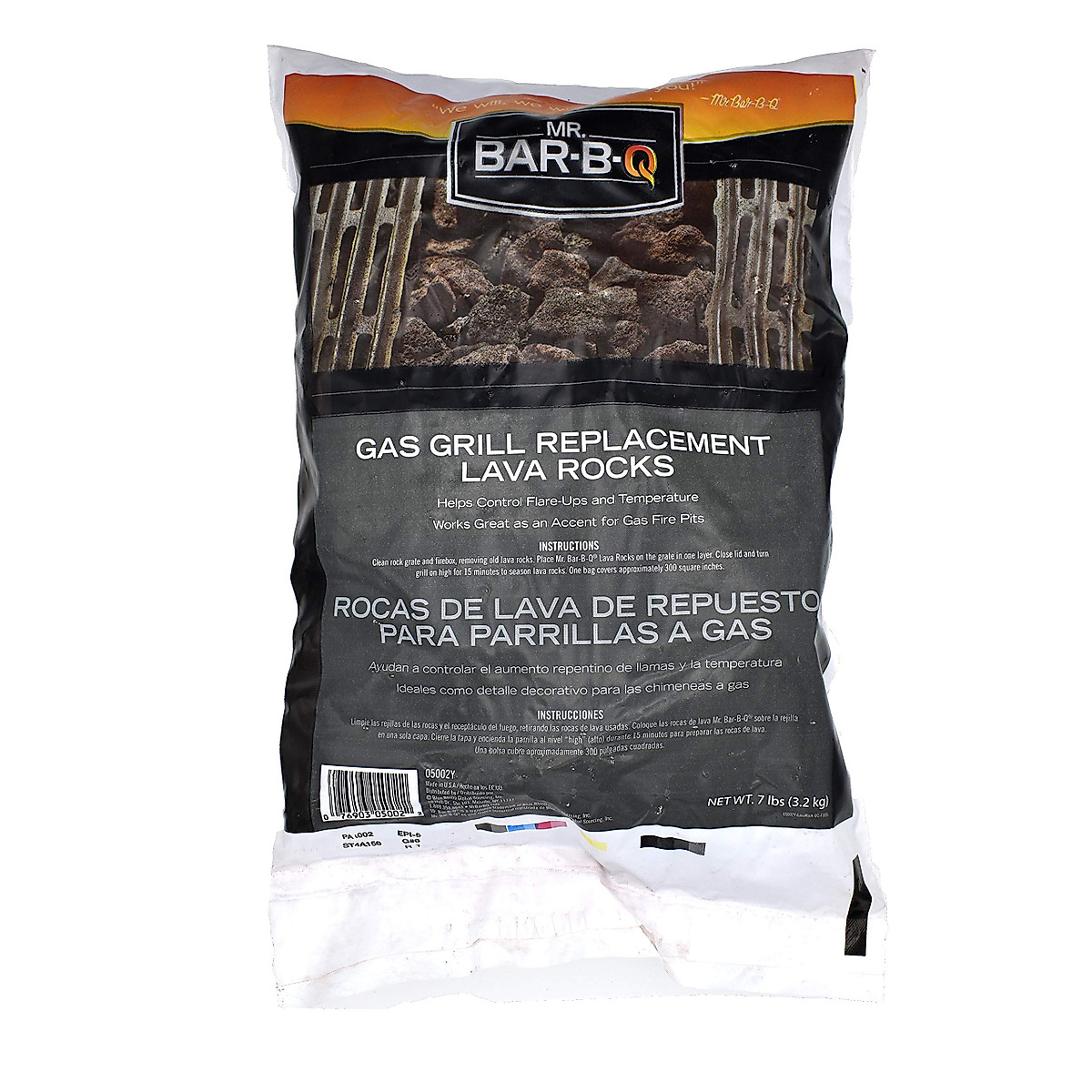 Natural Lava Rocks for Fire Pit | Lava Rocks for Gas Grills Charbroilers | Reduces Flare Ups | Even Heat Distribution | by The FryOilSaver Co, | 7 Lb. Bag of Fire Pit Lava Rocks | 1 Pack