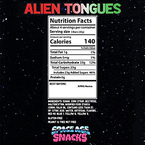 Premium Freeze Dried Alien Tongues Candy - Crunchy Freeze Dried Candy Shipped in Box for Extra Protection - Freeze Dry Candy Dry Freeze Candy for All Ages (4 Ounce)