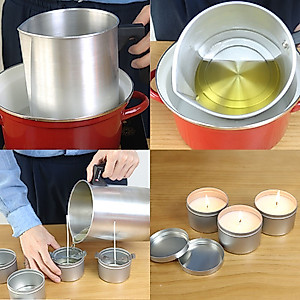 EricX Light Candle Making Pouring Pot, 4 pounds, Dripless Pouring Spout & Heat-Resisting Handle Designed Wax Melting Pot, Aluminum Construction Candle Making Pitcher