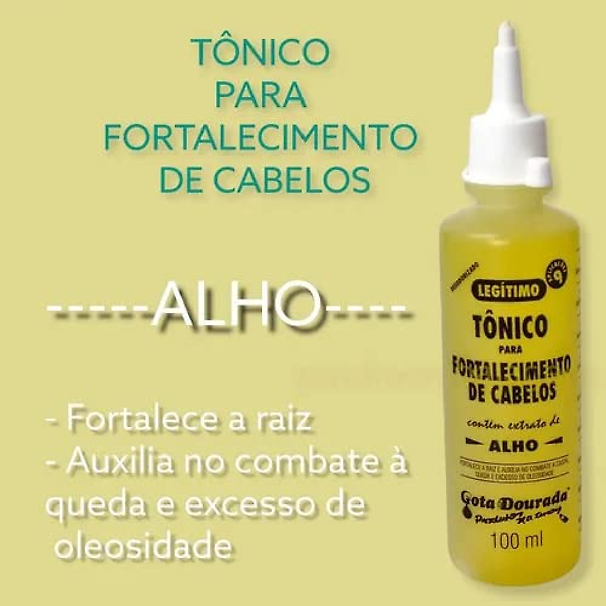 Gota Dourada Tonico para Fortalecimento de cabelos (hair tonic with garlic extract) 100ml