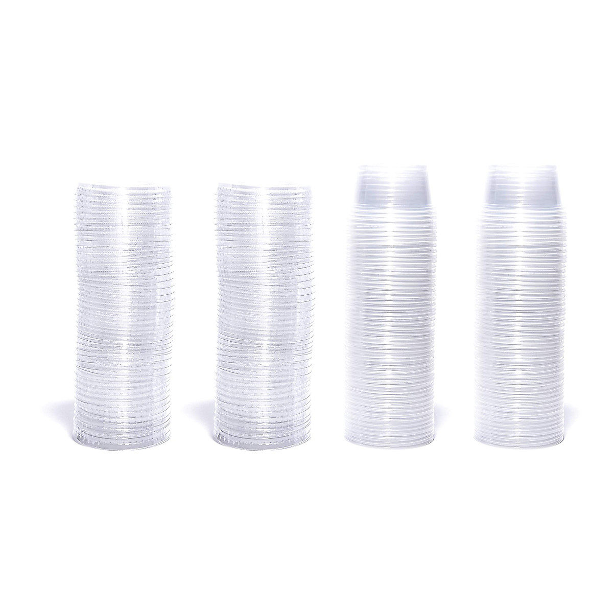 Disposable 2 oz. Plastic Portion Cups with Lids (100-Count) Jello Shots, Condiments, Samples, Sauce, Souffle | BPA Free, Food-Grade Safe | Clear, Ecofriendly, Recyclable