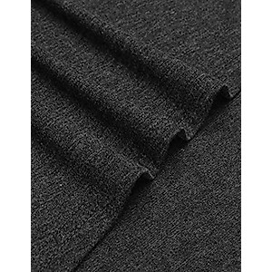 COOFANDY Men's Long Hooded Cardigan Ruffle Shawl Collar Open Front Lightweight Drape Cape Overcoat with Pockets Dark Grey