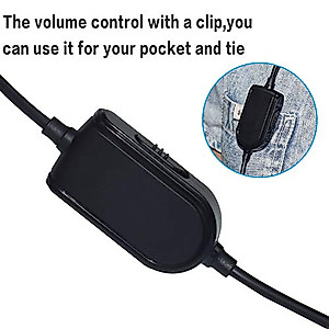 Koffmon 3.5mm to USB Replacement A40 Audio Cable Inline Mute Volume Control Nylon Braided Cord Virtual Surround Sound 7.1 Wire Compatible with Astro A10 A40 A30 A50 Gaming Headphones (Black)